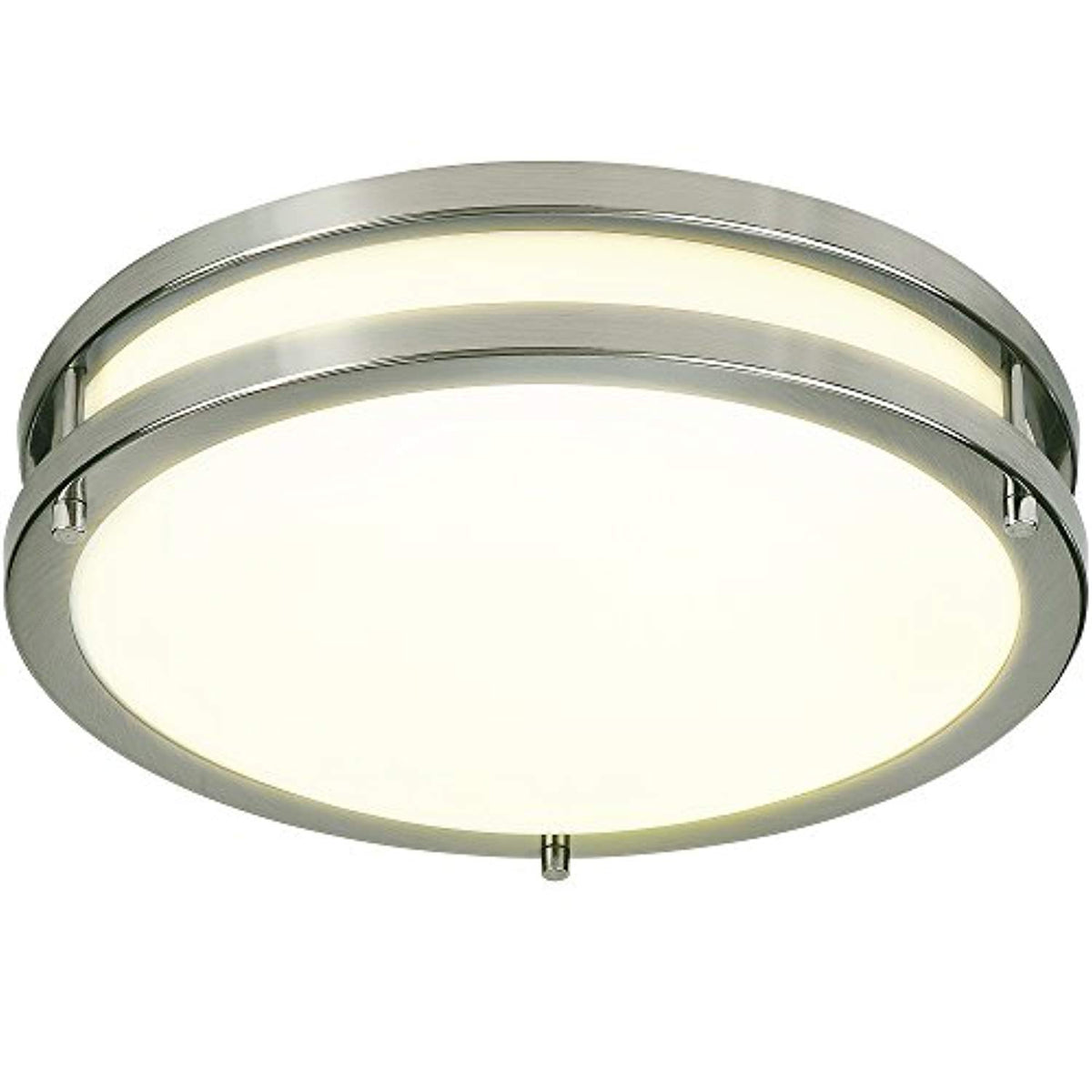 6 LED Flush Mount Ceiling Light, Antique Brushed Nickel, 12-Inch