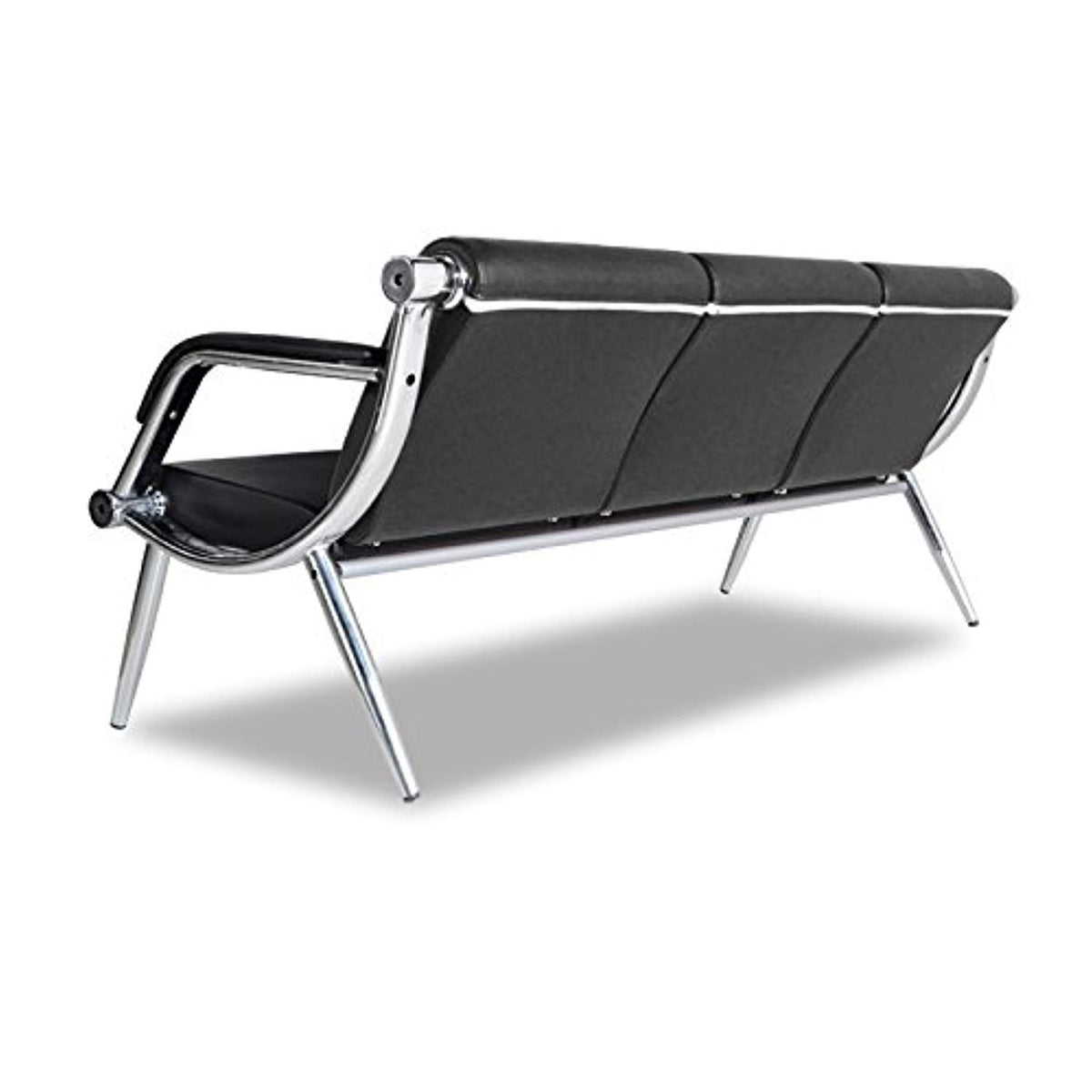 3-Seat Reception PU Leather Sofa - Waiting Room Office