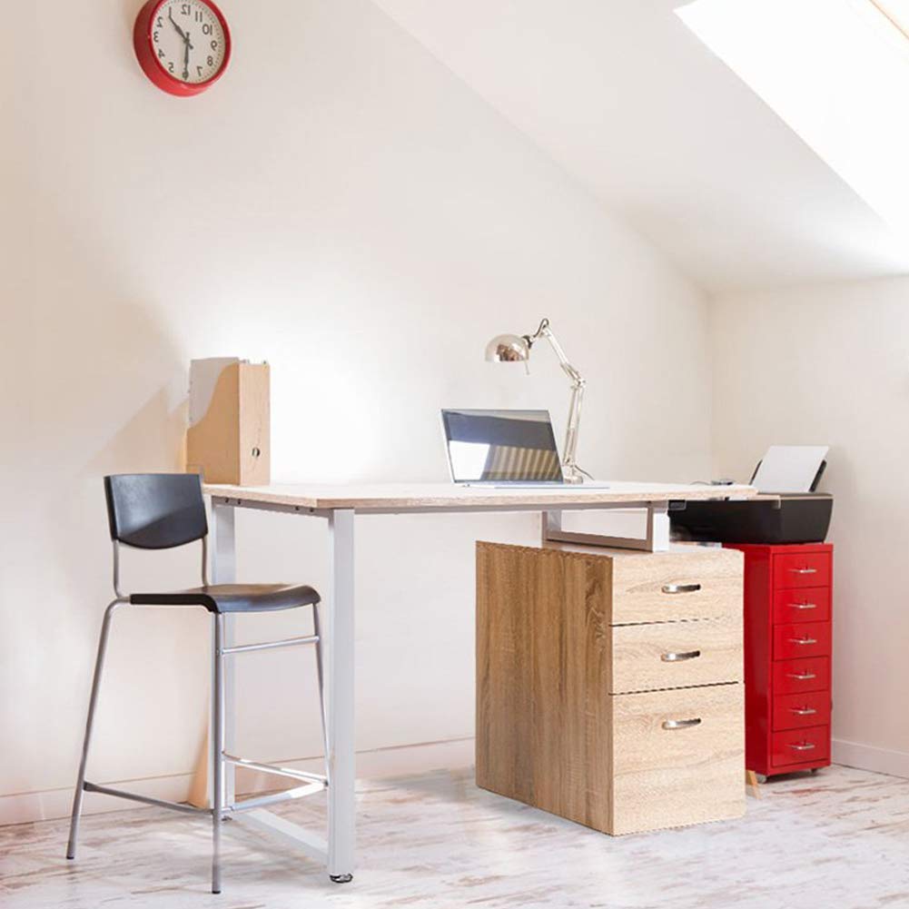Home Office Computer Desk Writing Table Workstation with Reversible Ca