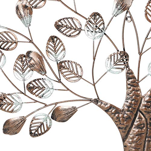 Tree Branch Leaves Metal Wall Decor 25X26 Inch
