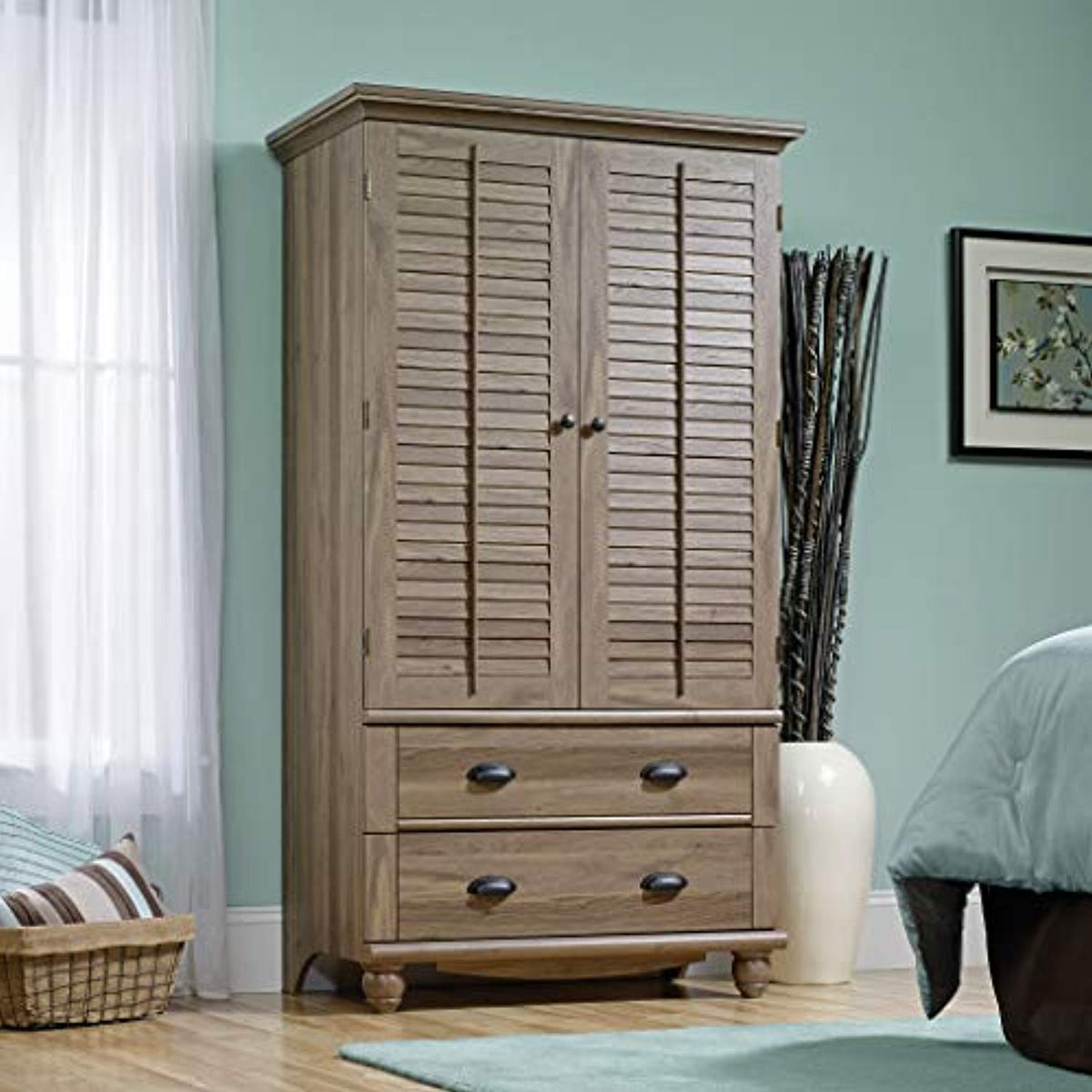 Harbor View Armoire, For TV's up to 32", Salt Oak finish
