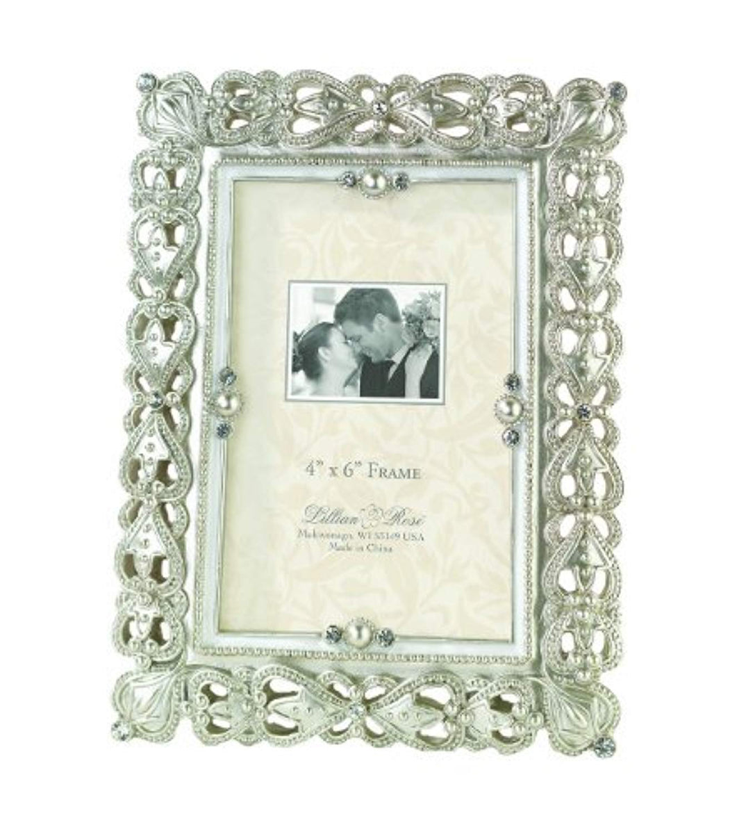 Rose Regal Elegance Jeweled Picture Frame, 4-Inch by 6-Inch