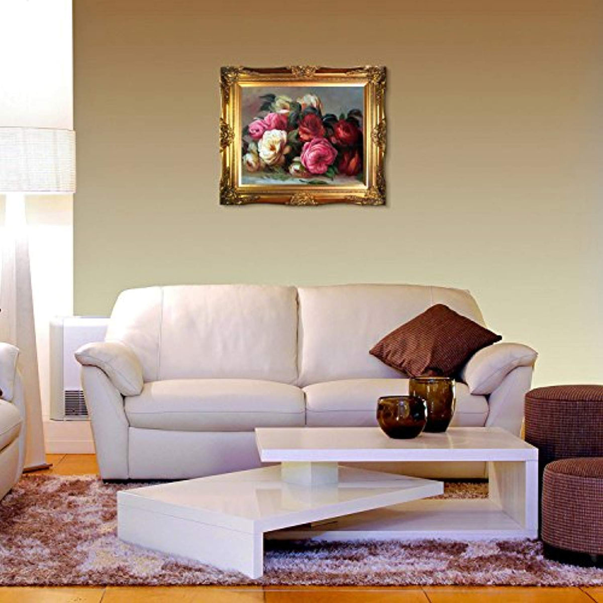 Renoir Discarded Roses Artwork with Victorian Gold Frame Finish