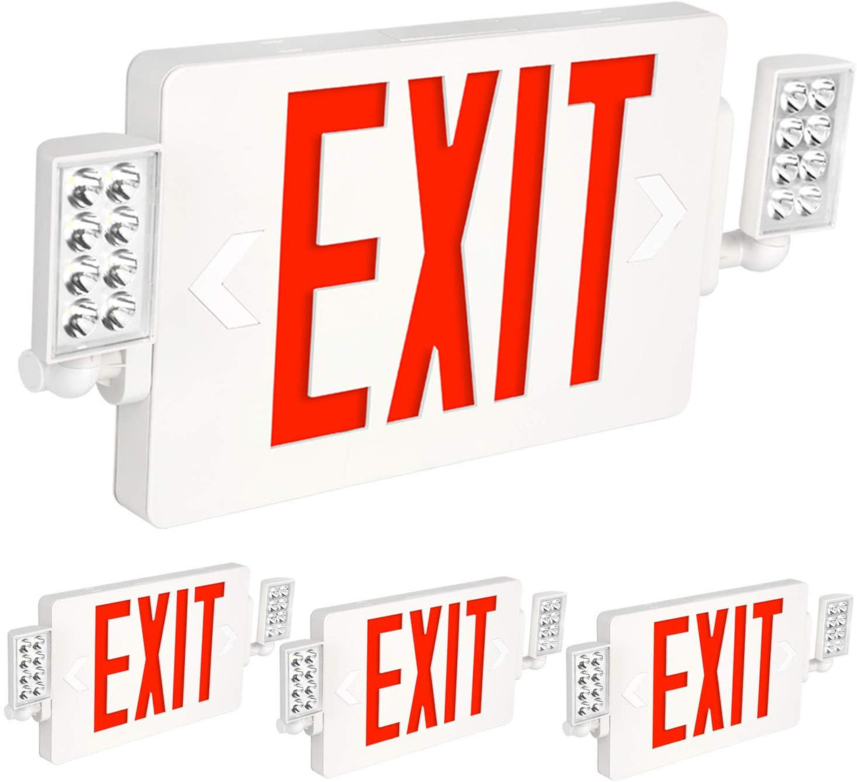 Ultra Slim Red Exit Sign - 4 Pack