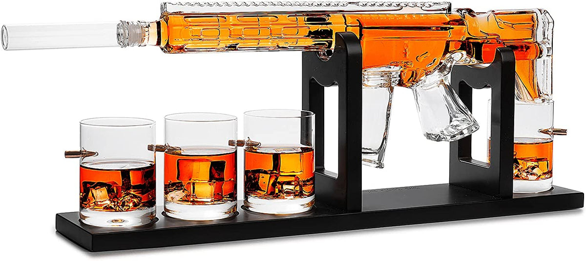 AR15 Whiskey Decanter Set - Limited Edition Gun Decanter