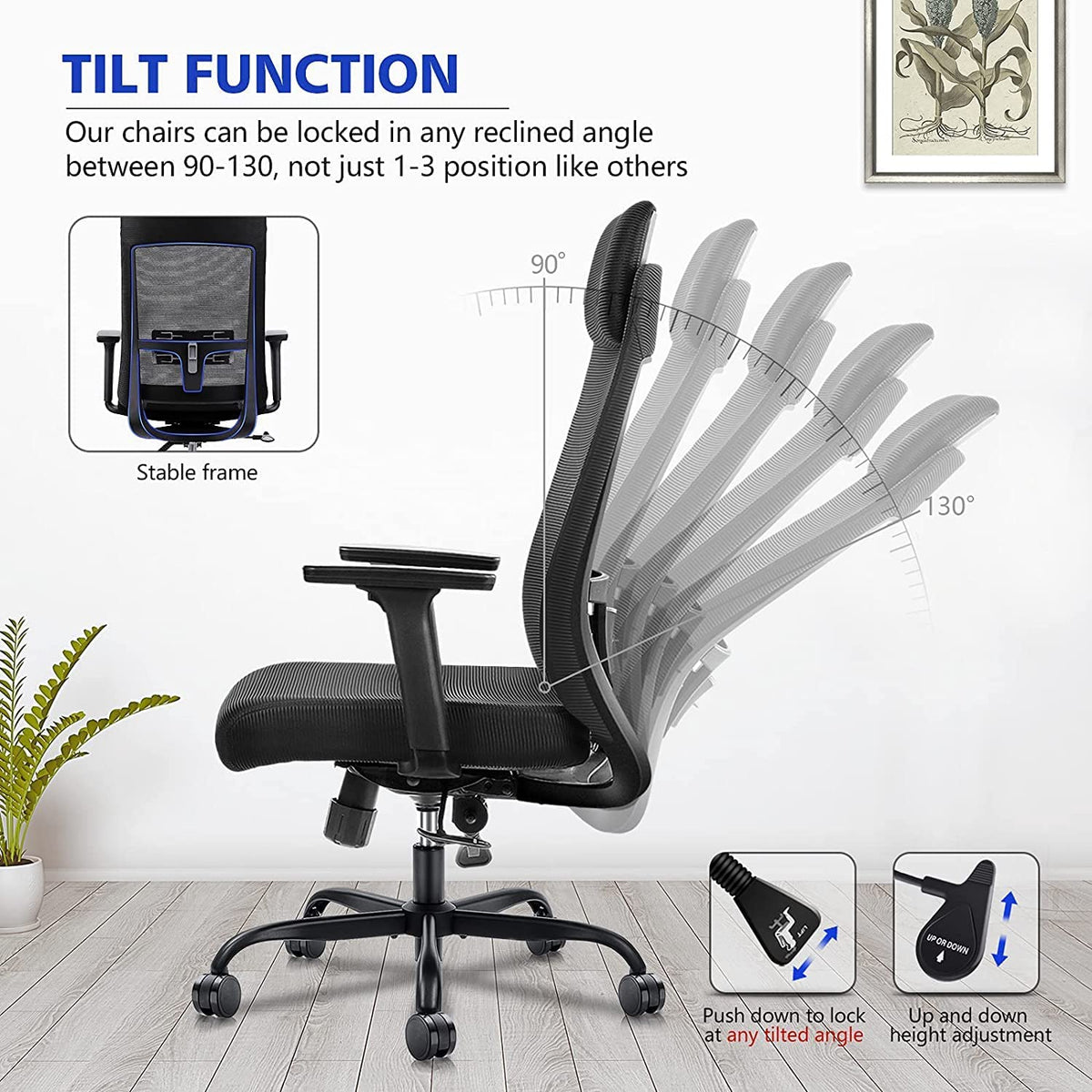 Ergonomic Office Chair Computer Desk Chairs - Mesh