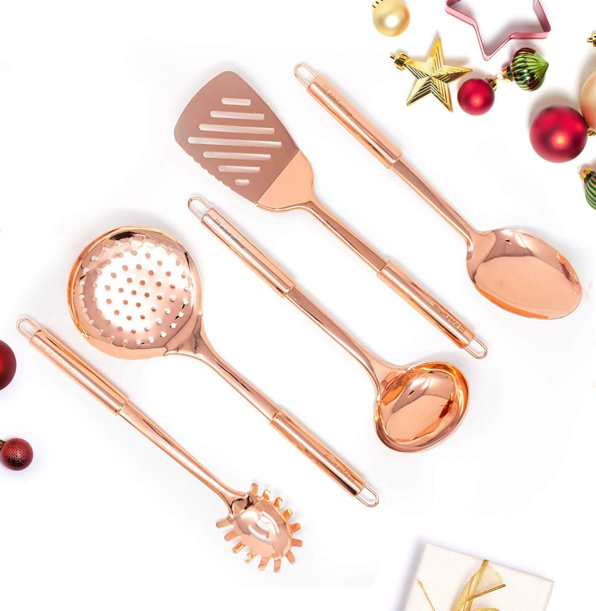Gold/Brass Cooking Utensils for Modern Cooking and Serving