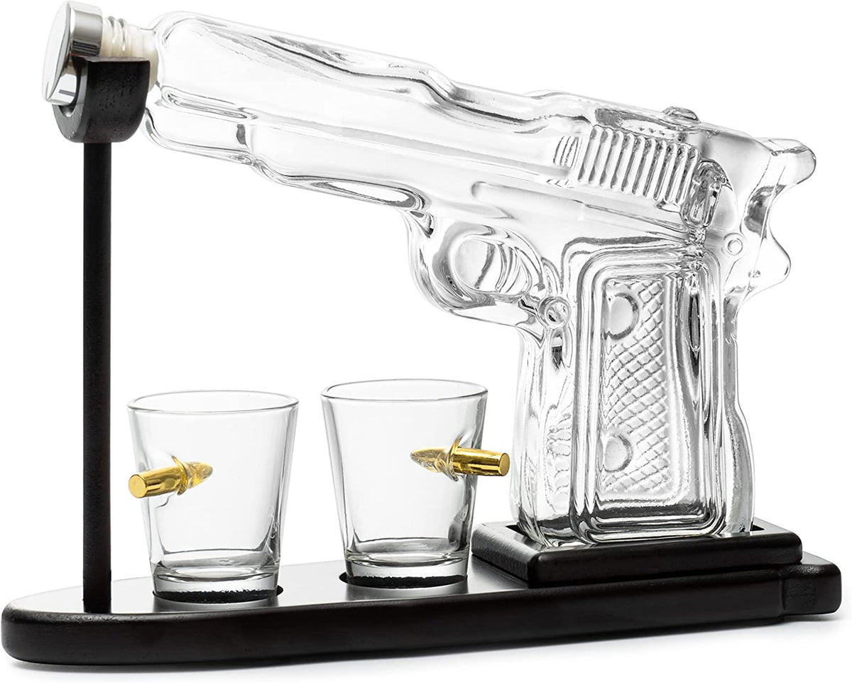 Pistol Whiskey & Wine Decanter Law Enforcement Gifts
