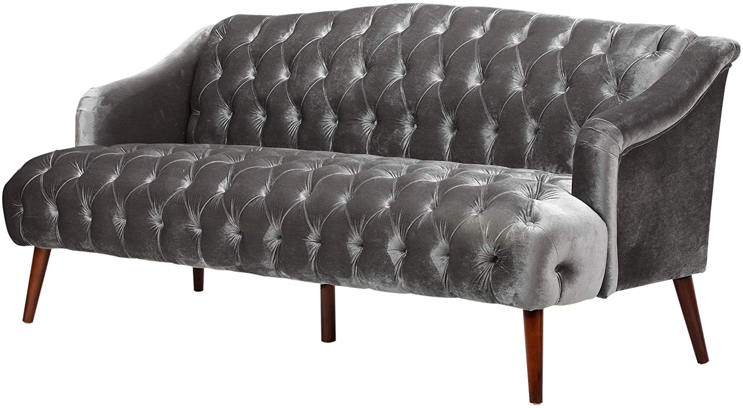 Modern Glam Tufted Velvet 3 Seater Sofa,